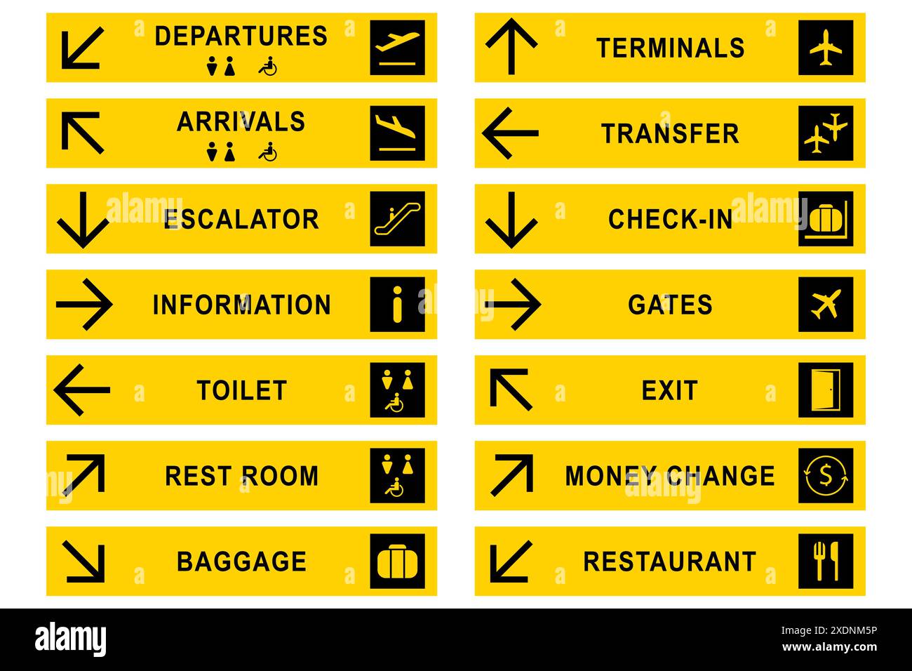 Airport signs stock illustration. Vector design Stock Vector Image ...