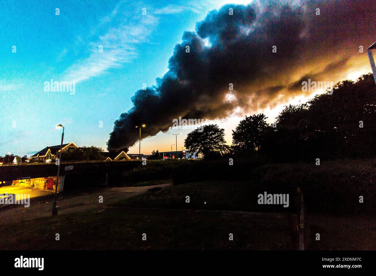 Lithium Batteries Recycling Plant Fire Paisley Stock Photo - Alamy