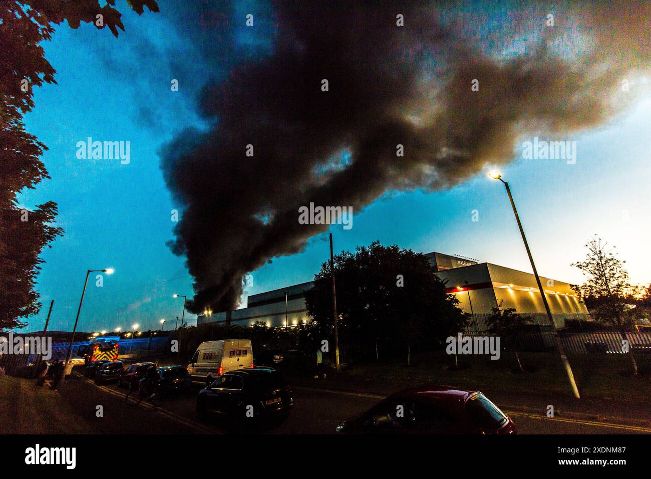 Lithium Batteries Recycling Plant Fire Paisley Stock Photo - Alamy