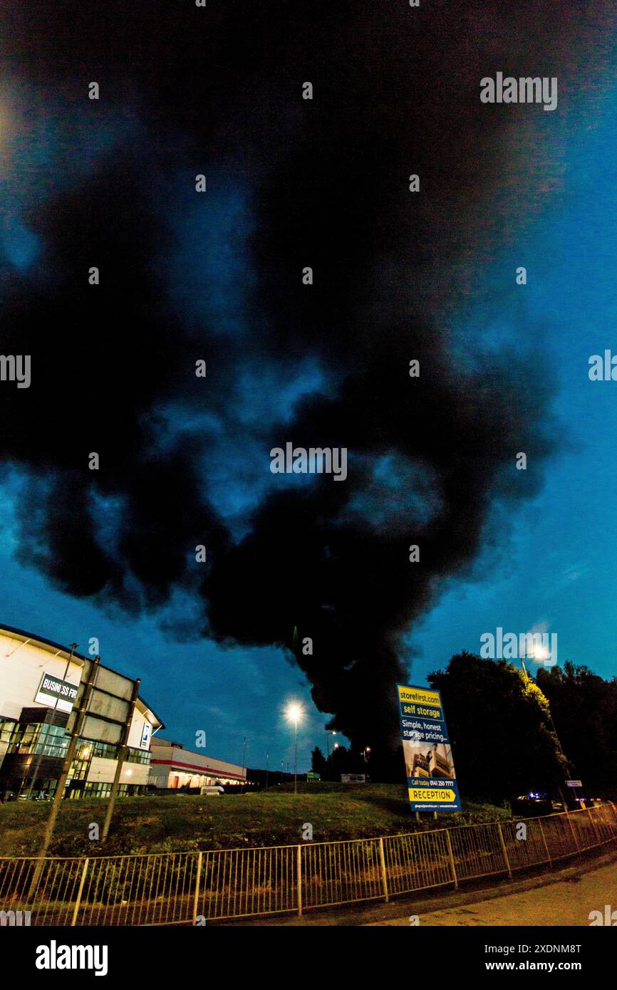 Lithium Batteries Recycling Plant Fire Paisley Stock Photo - Alamy