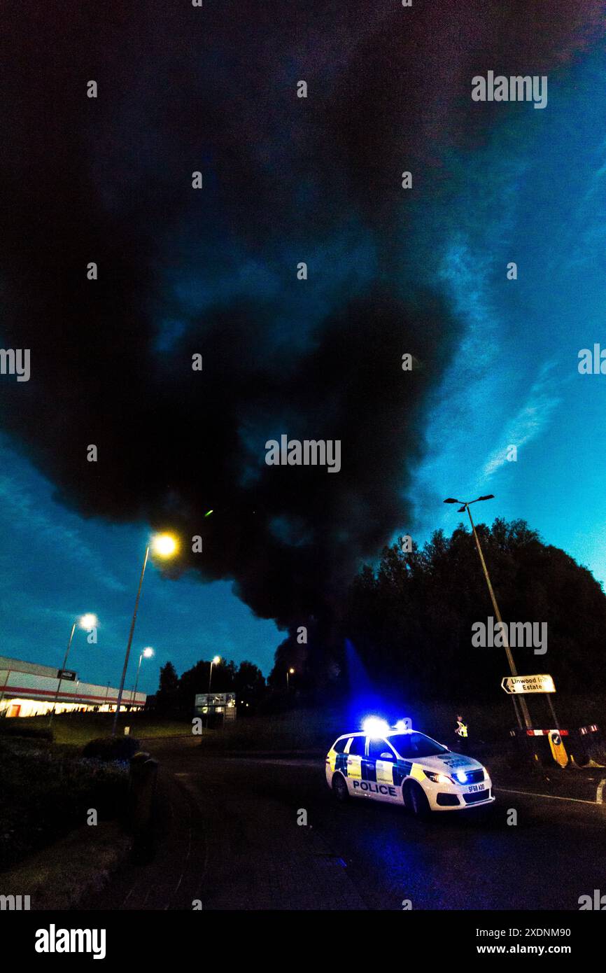 Lithium Batteries Recycling Plant Fire Paisley Stock Photo - Alamy