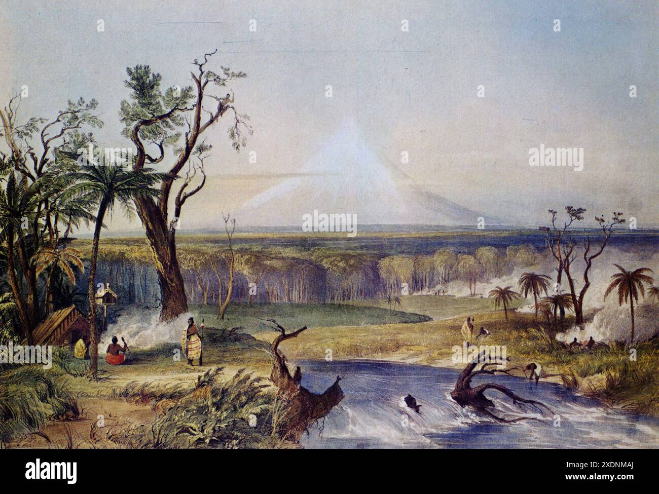 Mount Egmont, from the North Shore of Cooke’s Strait, New Zealand ...