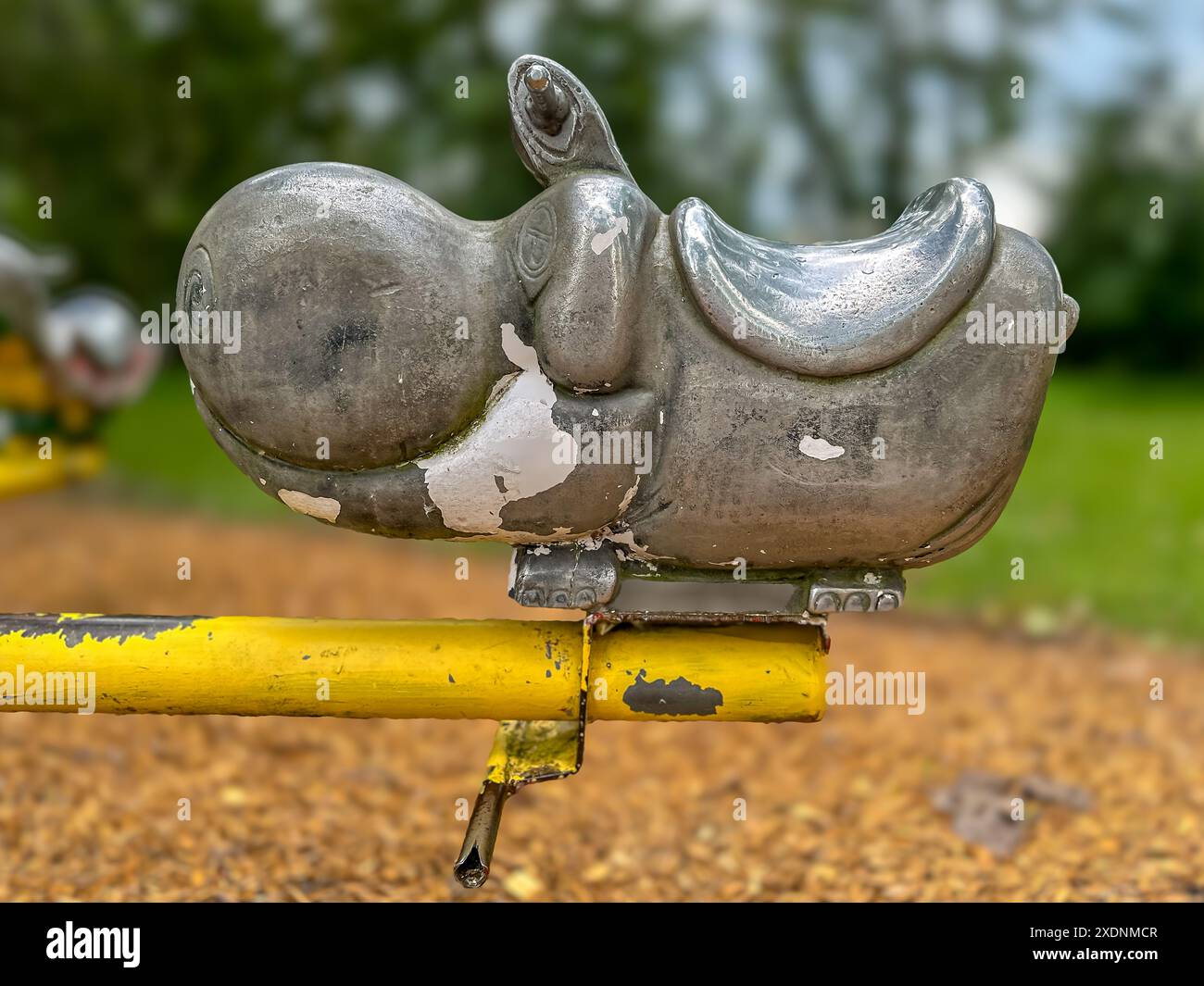 Playground spring riding toy hi-res stock photography and images - Alamy