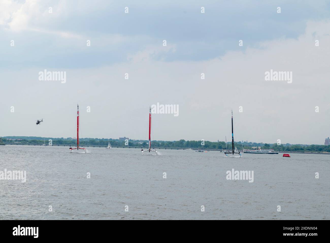 NEW YORK, NEW YORK - JUNE 23: (L-R) Team Emirates GBR, Team Canada and ...