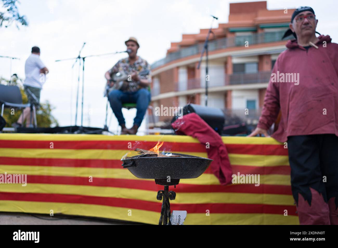 Barcelona, Spain. 23rd June, 2024. A man sings during the celebration ...