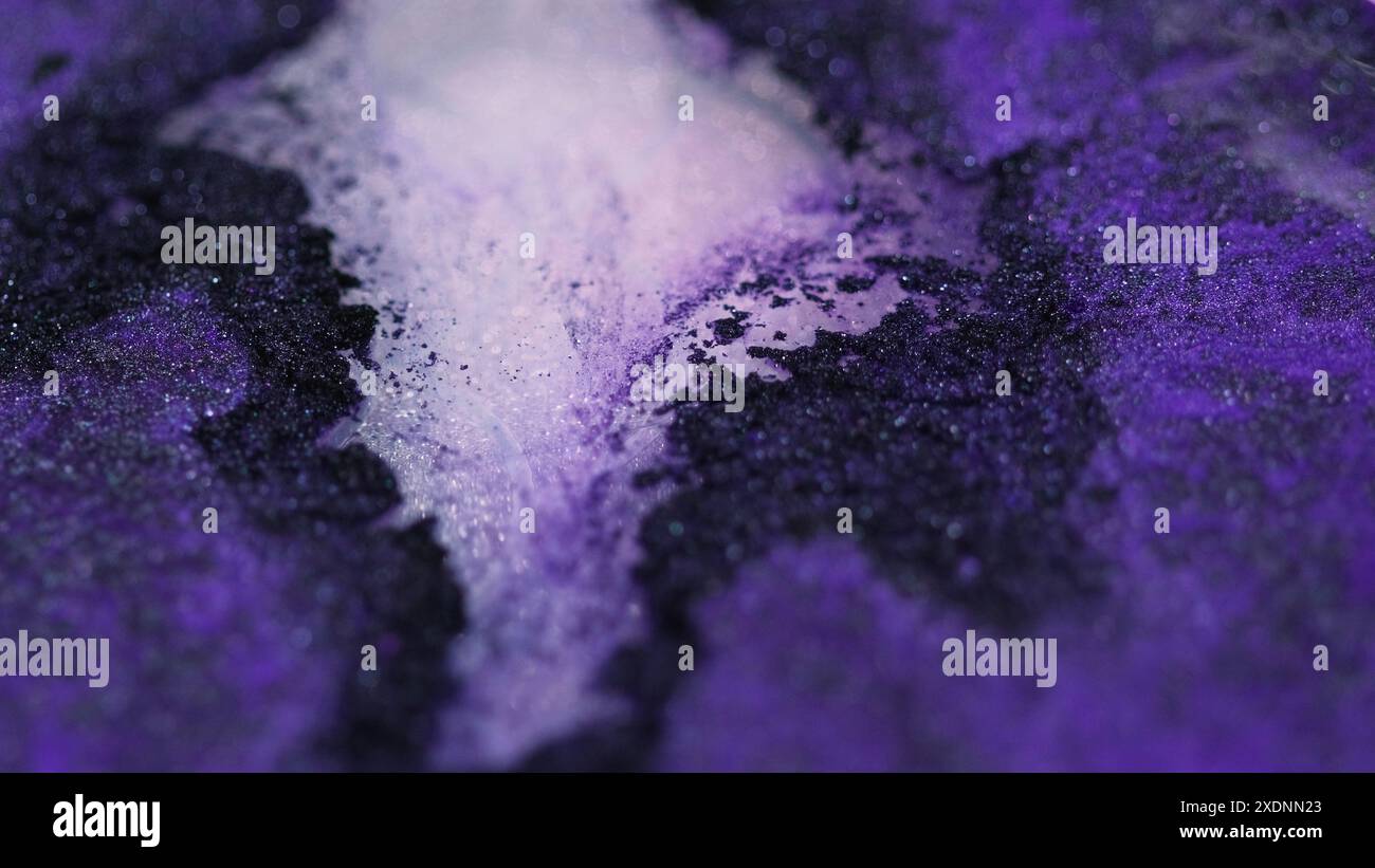 Sparkling paint. Wet glitter texture. Defocused purple black color ...