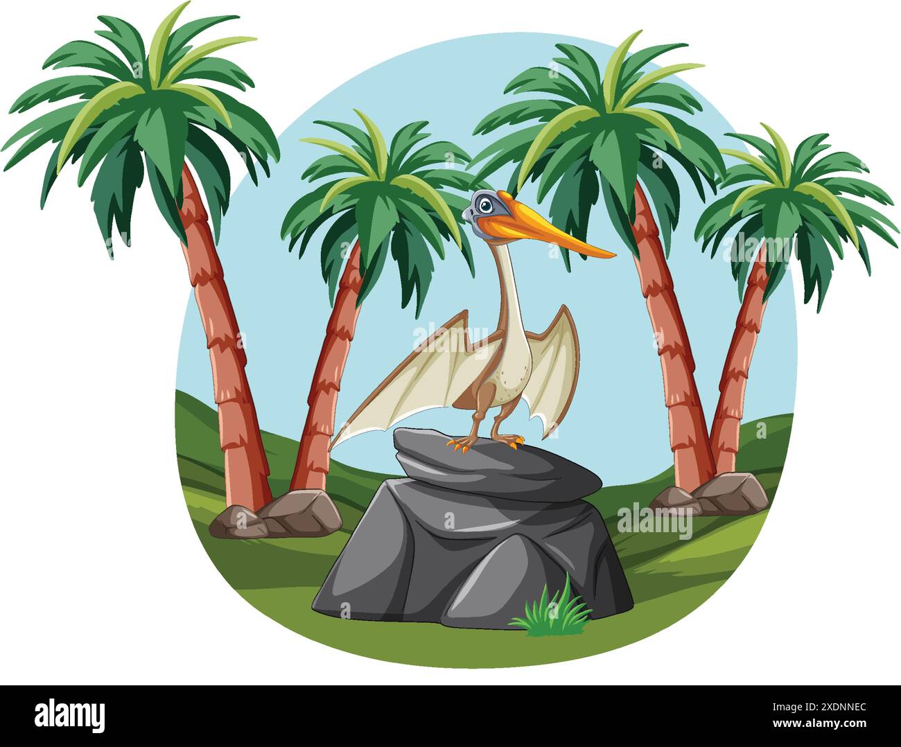 Among the palm trees Stock Vector Images - Alamy