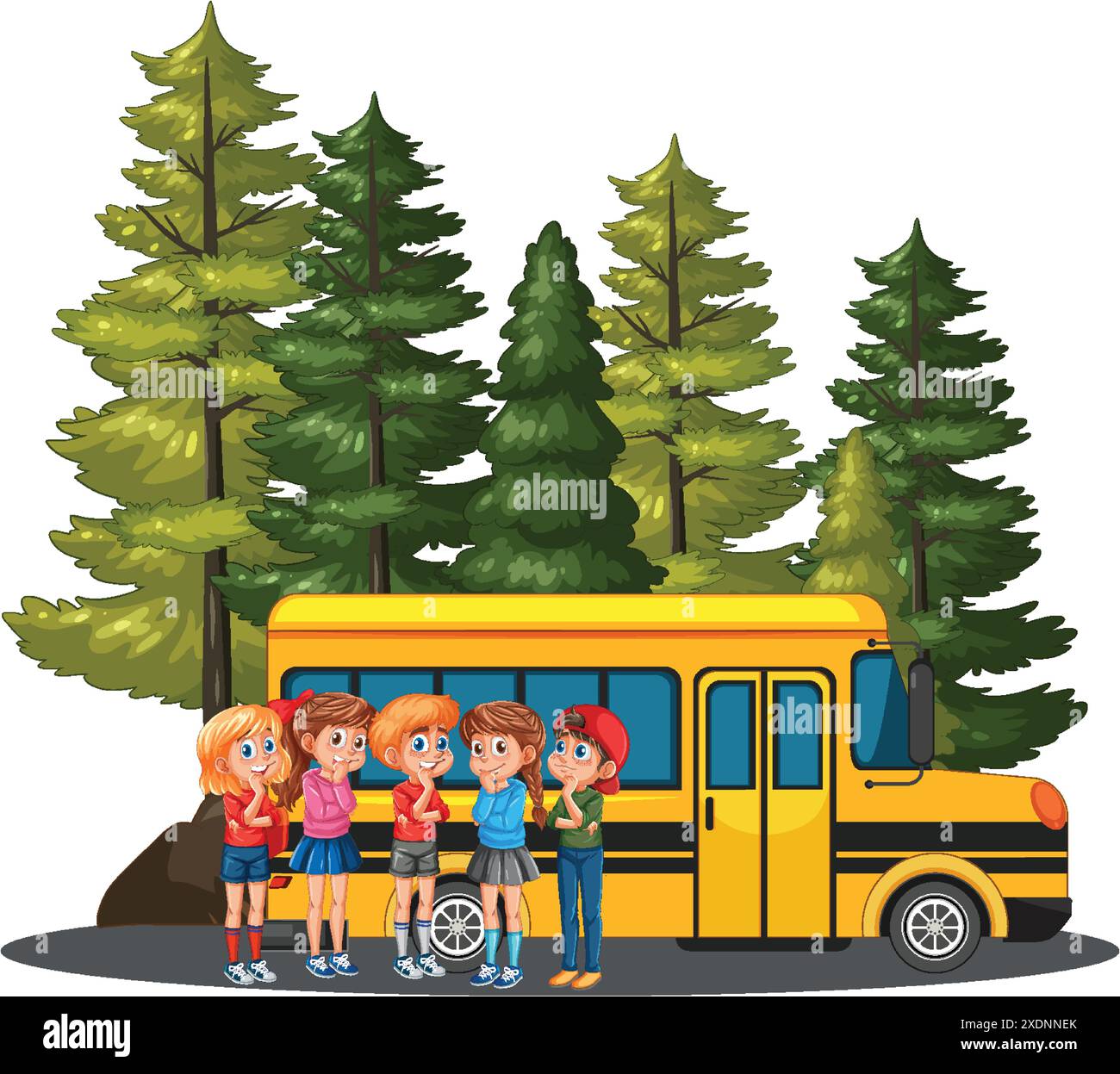 Children standing in nature Cut Out Stock Images & Pictures - Alamy