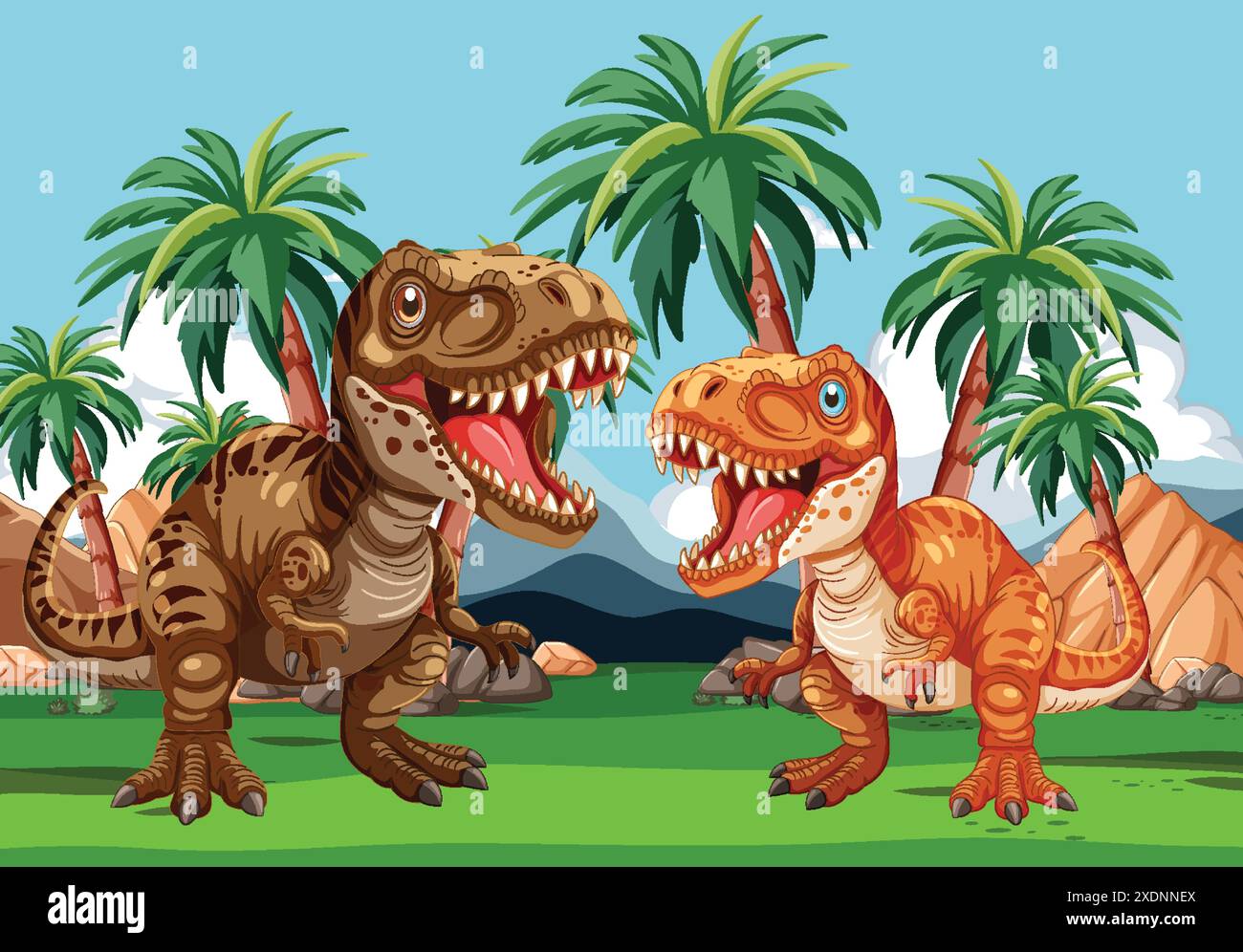 Vibrant ecosystem setting Stock Vector Images - Alamy