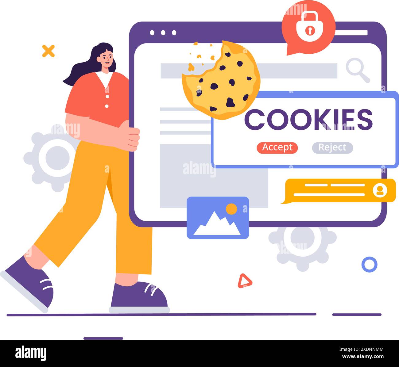 Tracking cookies Stock Vector Images - Alamy