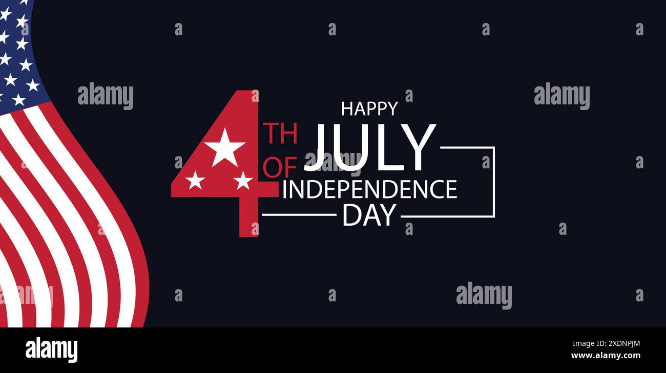 USA Flag Symbol of Freedom on Independence Day Stock Vector Image & Art ...