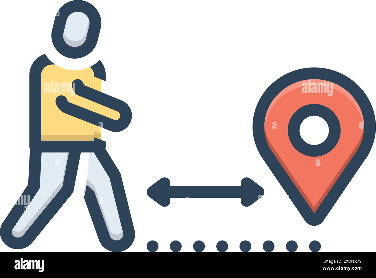 Icon for distance, location Stock Vector Image & Art - Alamy