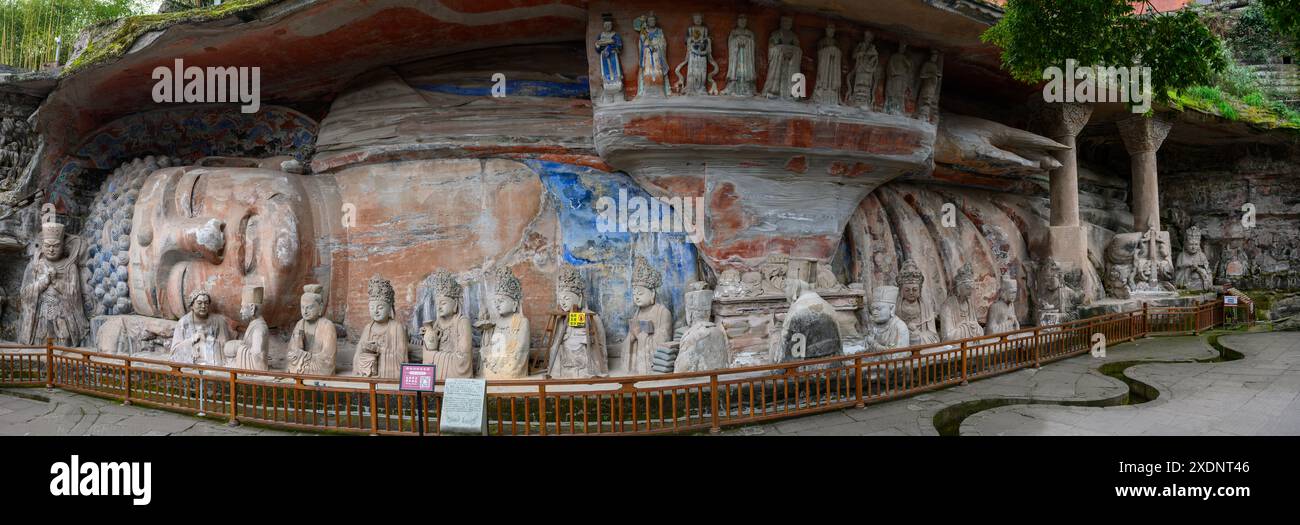 Ancient Hillside Rock Carving, Sakyamuni entering nirvana- Dazu ...