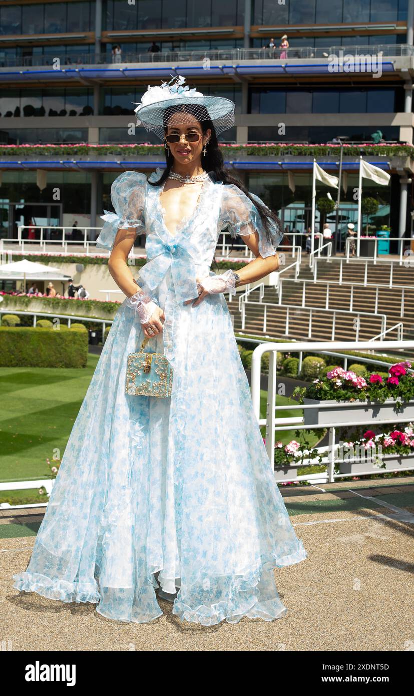 Ascot, UK. 21st June, 2024. Racegoers at Ascot Racecourse on Day Four ...