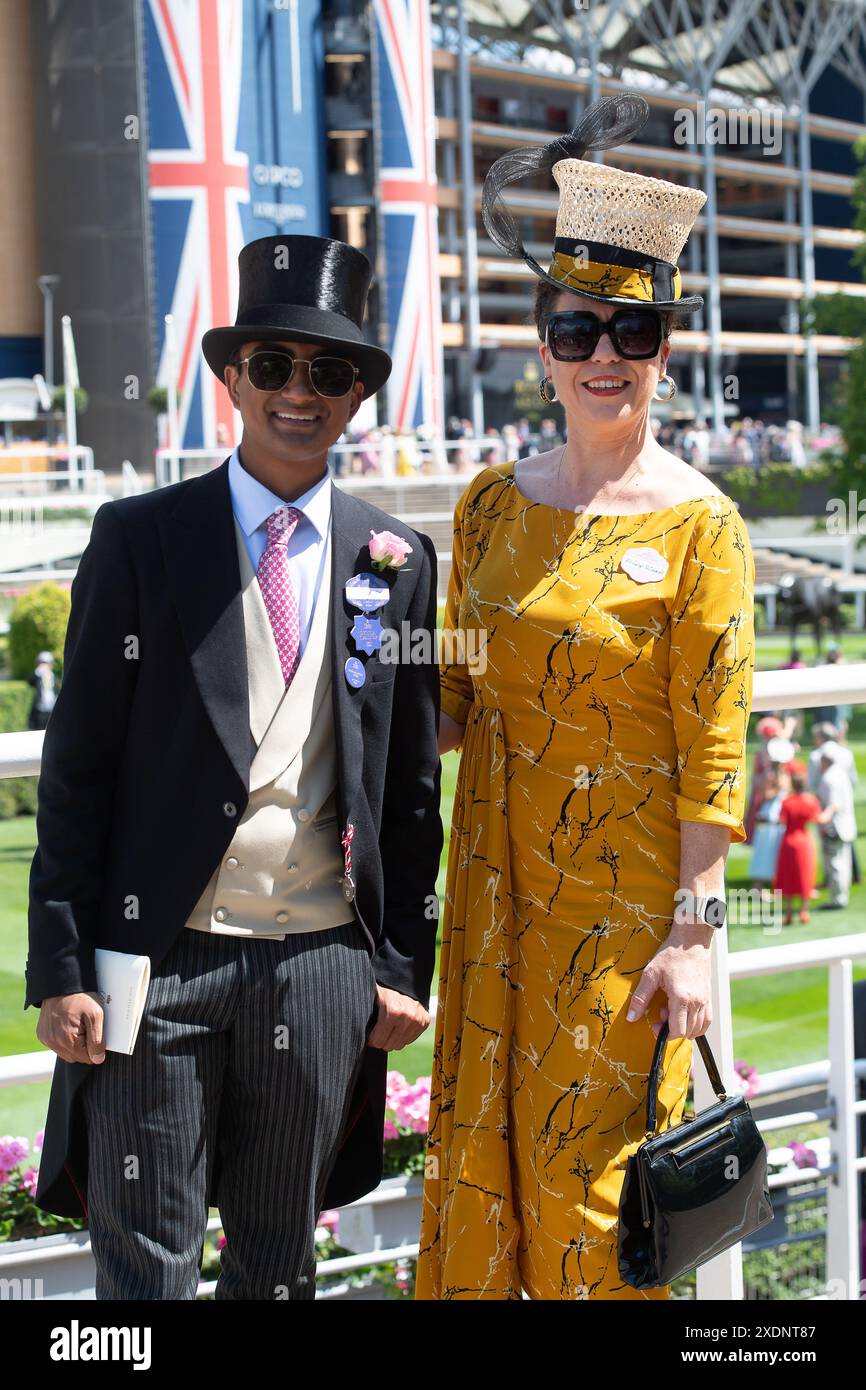 Ascot, UK. 21st June, 2024. One of the 12 Ascot Milliners, Evelyn ...