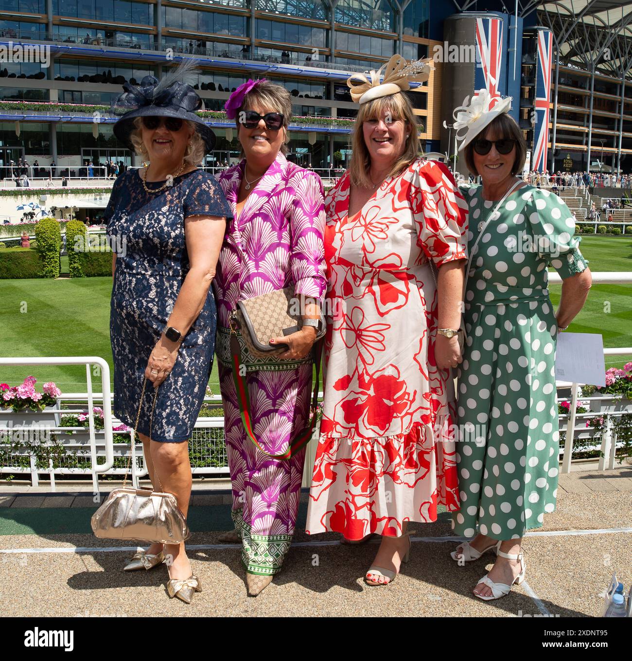 Ascot, UK. 21st June, 2024. Racegoers at Ascot Racecourse on Day Four ...