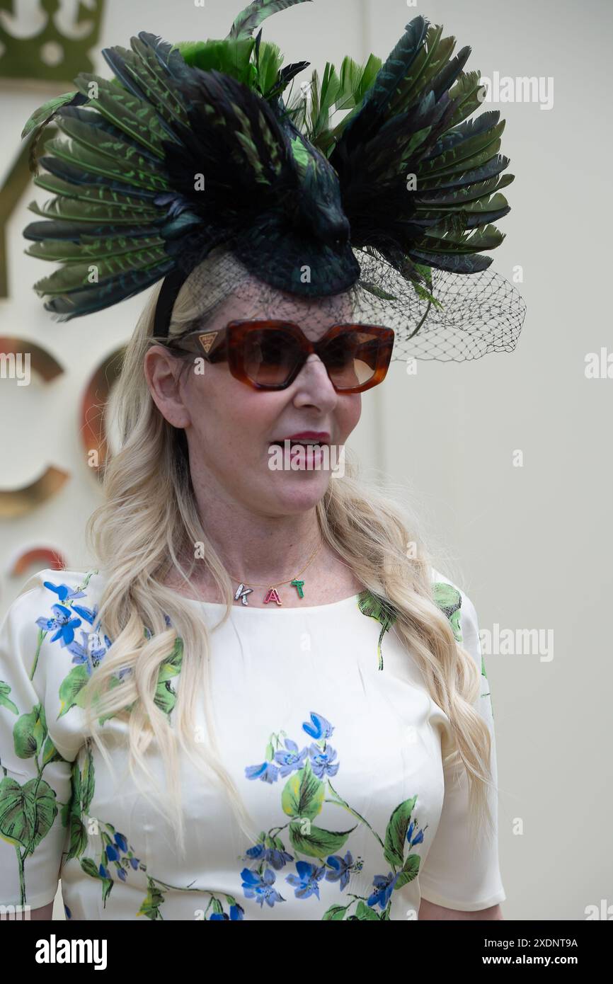 Ascot, UK. 21st June, 2024. Racegoers at Ascot Racecourse on Day Four ...