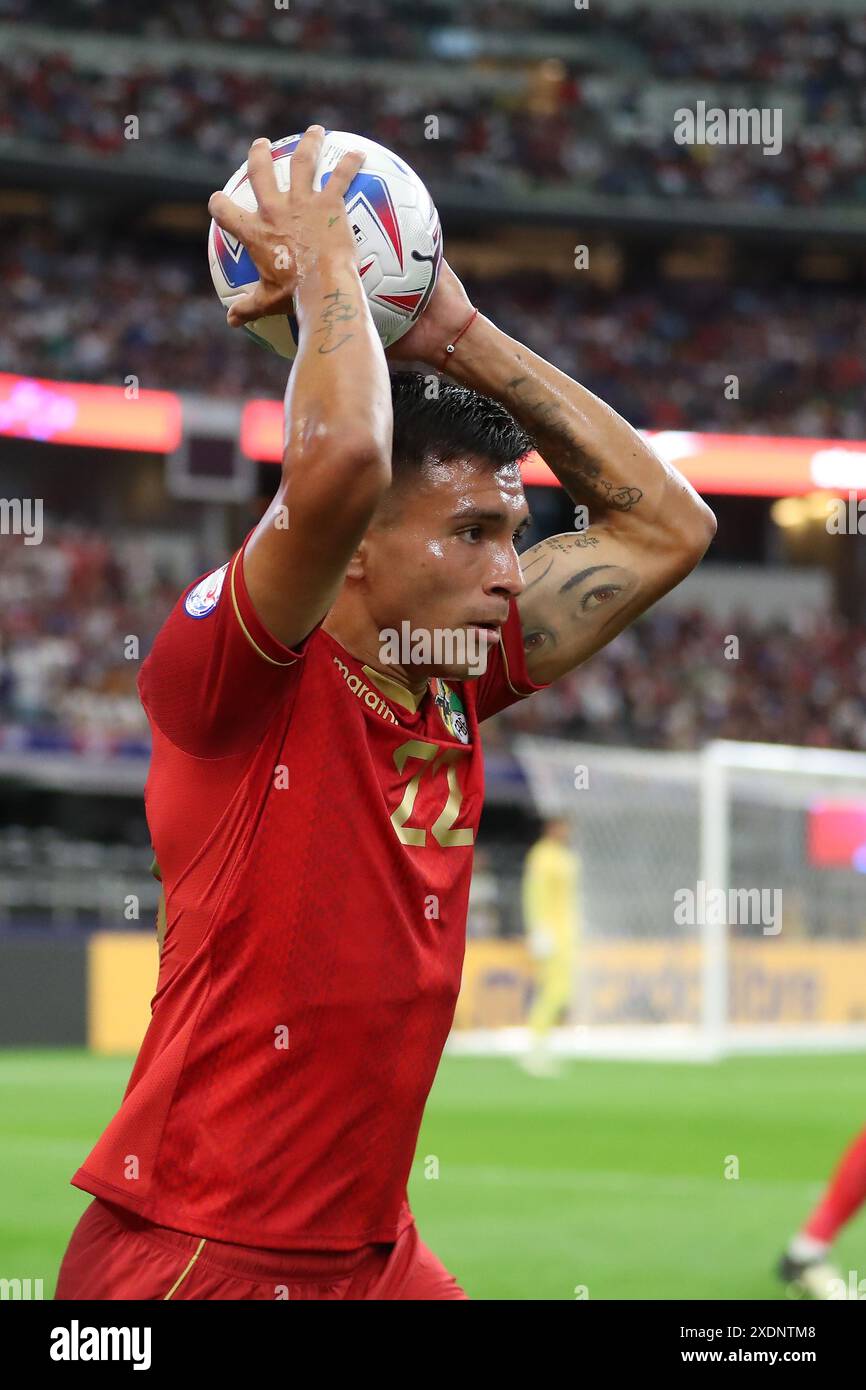 ARLINGTON, TX - JUNE 23: Héctor Cuellar of Bolivia passes the ball ...