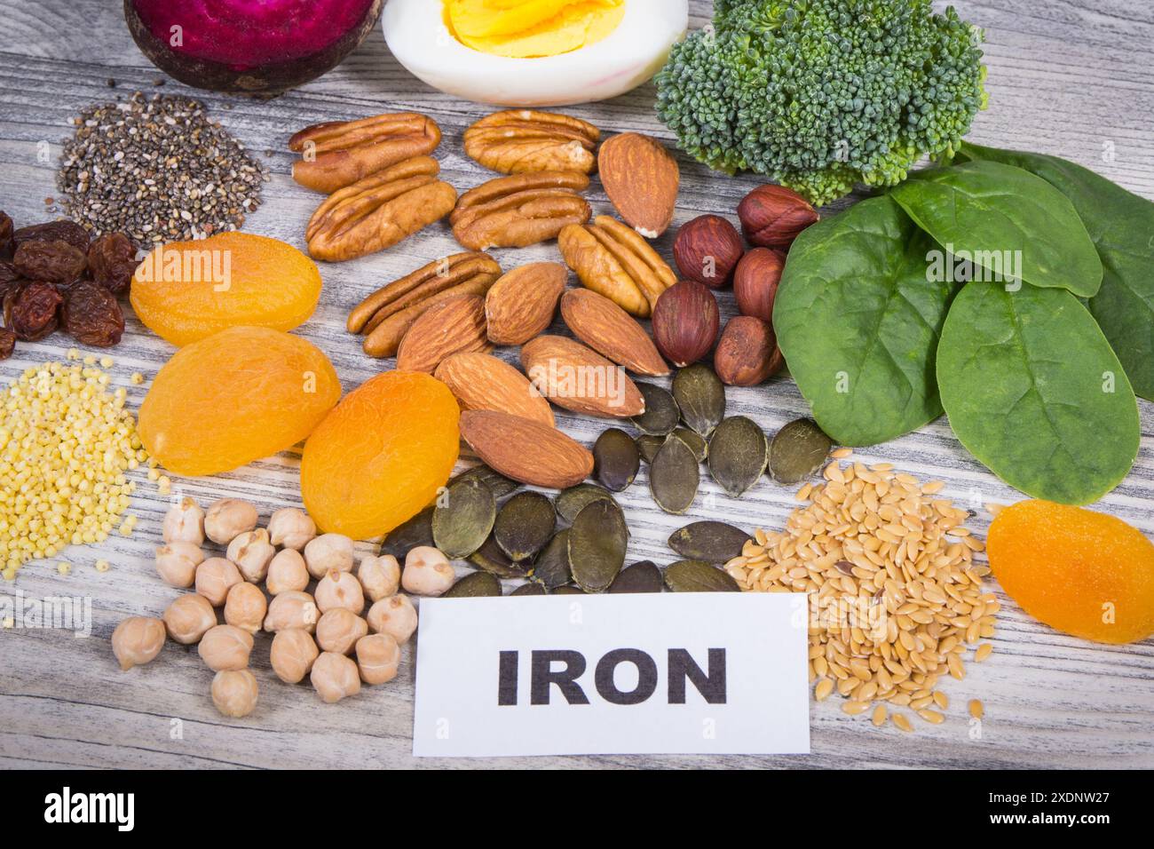 Healthy ingredients containing natural iron, minerals and vitamins ...