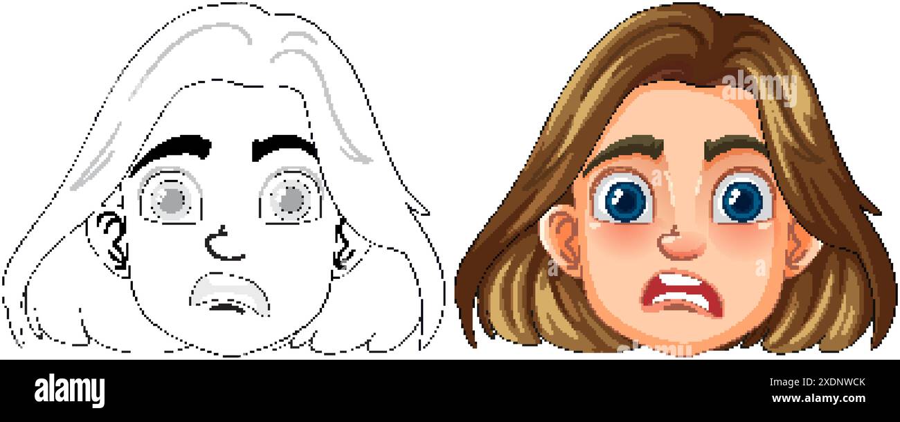 Vector art of a shocked face Stock Vector Image & Art - Alamy