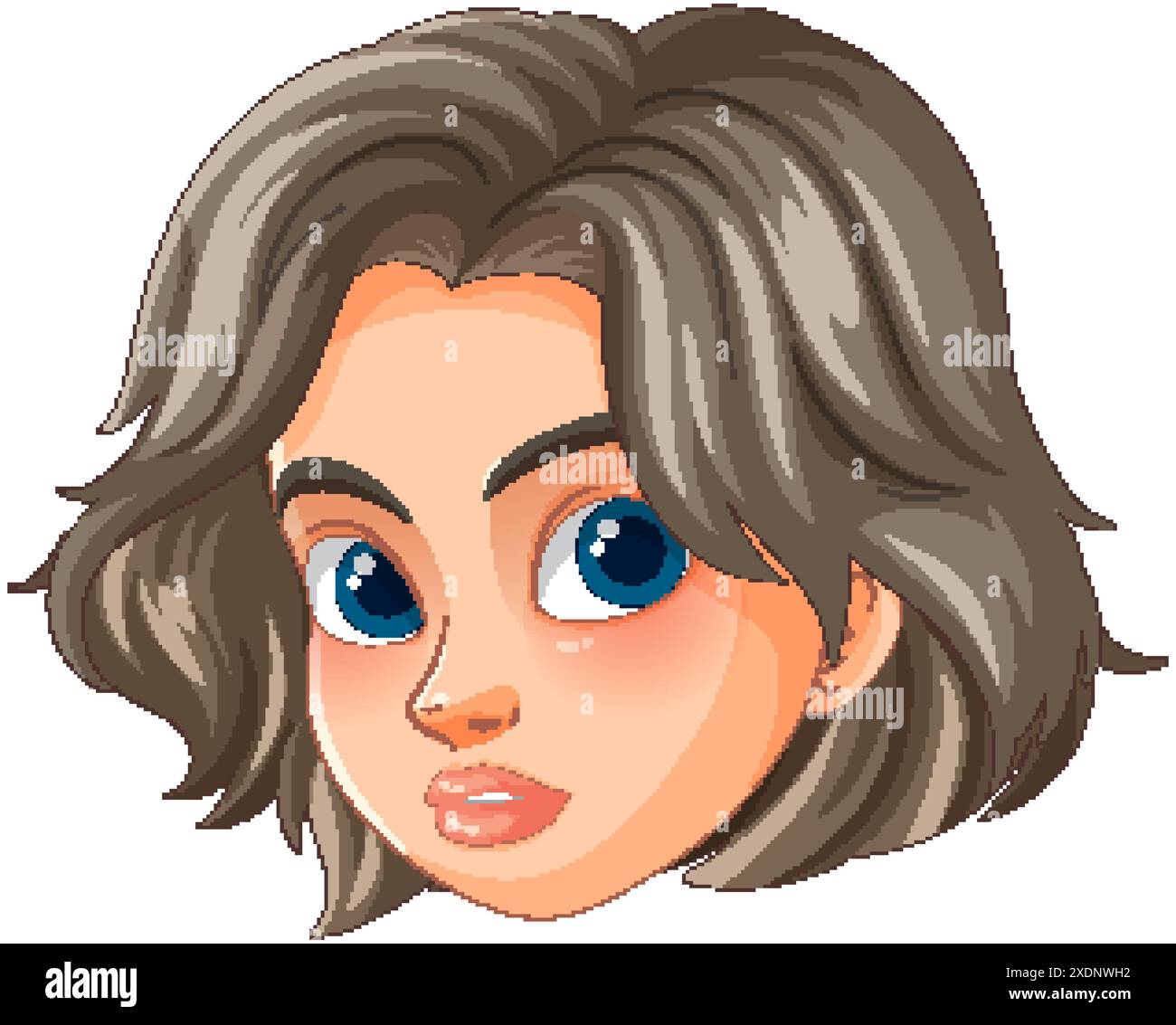 Illustration of a character with big blue eyes Stock Vector Image & Art ...