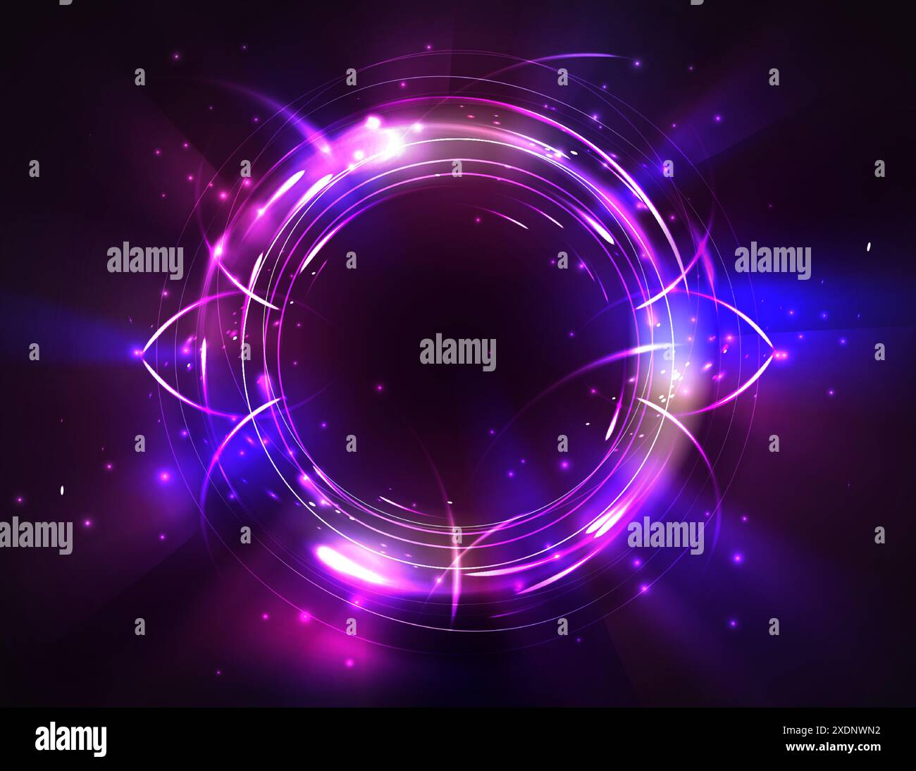 Magic futuristic circle portal with light energy glow effect for game ...