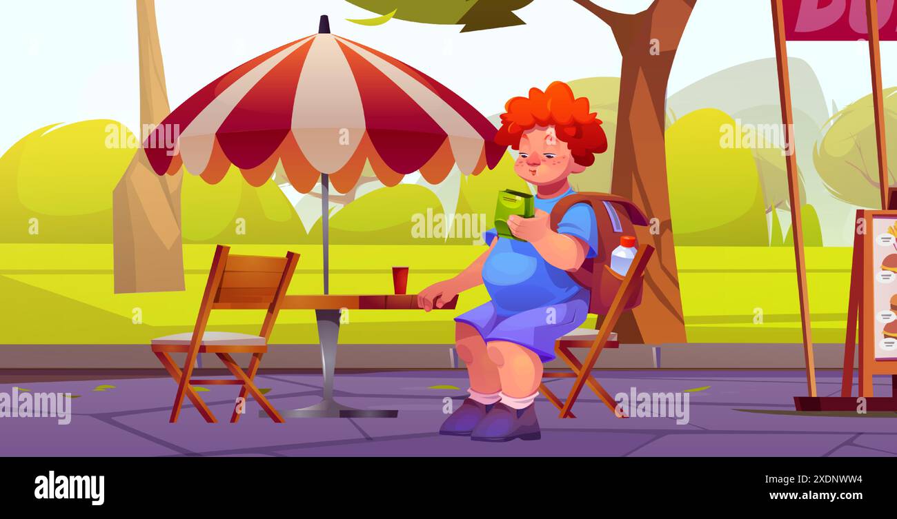 Street food on terrace Stock Vector Images - Alamy