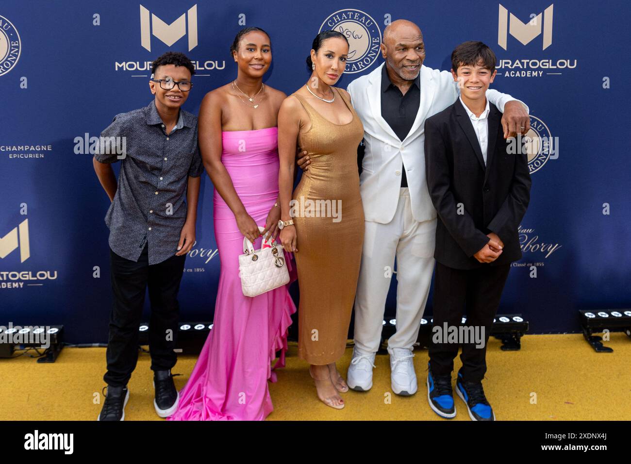 Mike Tyson Family picture during the 10th anniversary of the ...