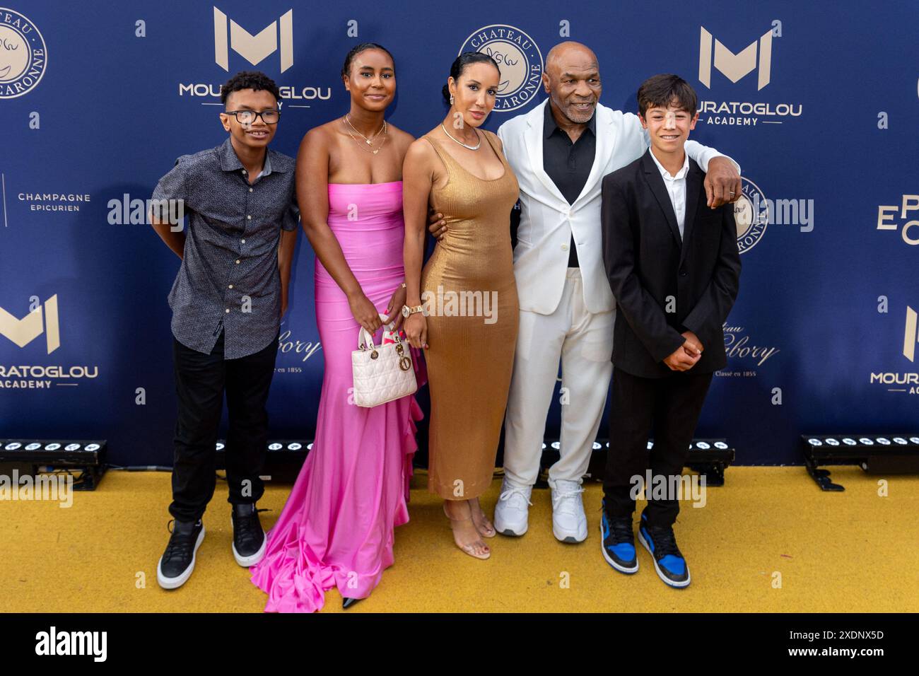 Mike Tyson Family picture during the 10th anniversary of the ...