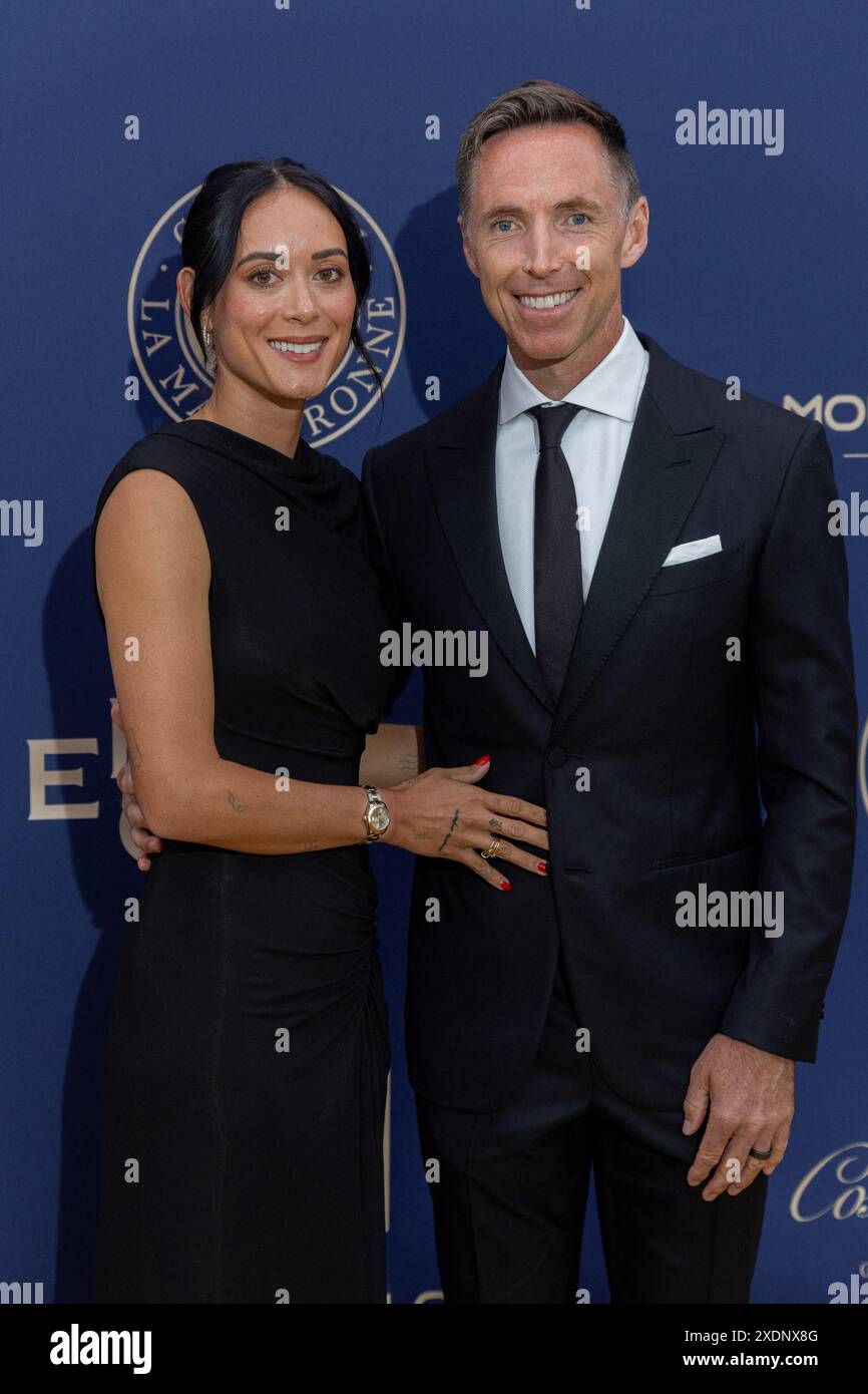 Mouratoglou, France. 23rd June, 2024. Steve Nash and Lilla Frederick ...