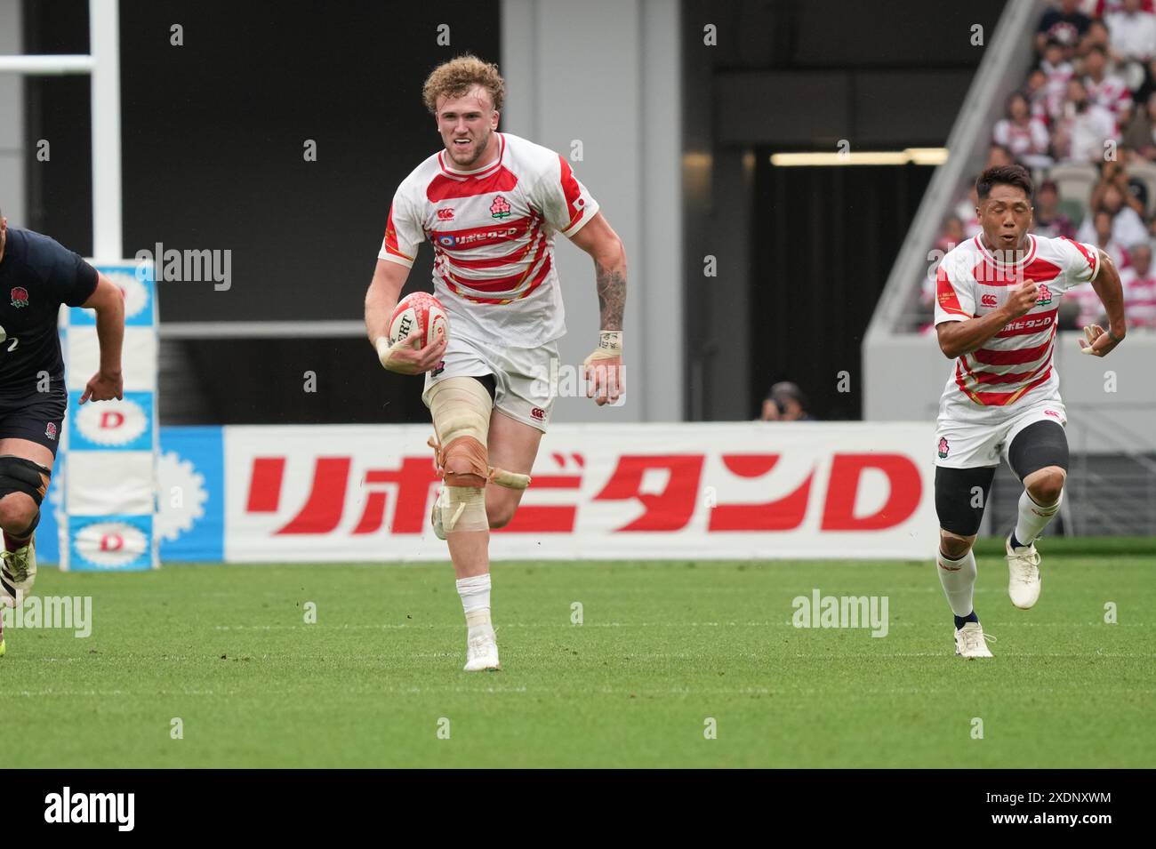 Japan's Warner Dearns during the rugby test match Lipovitan D Challenge ...