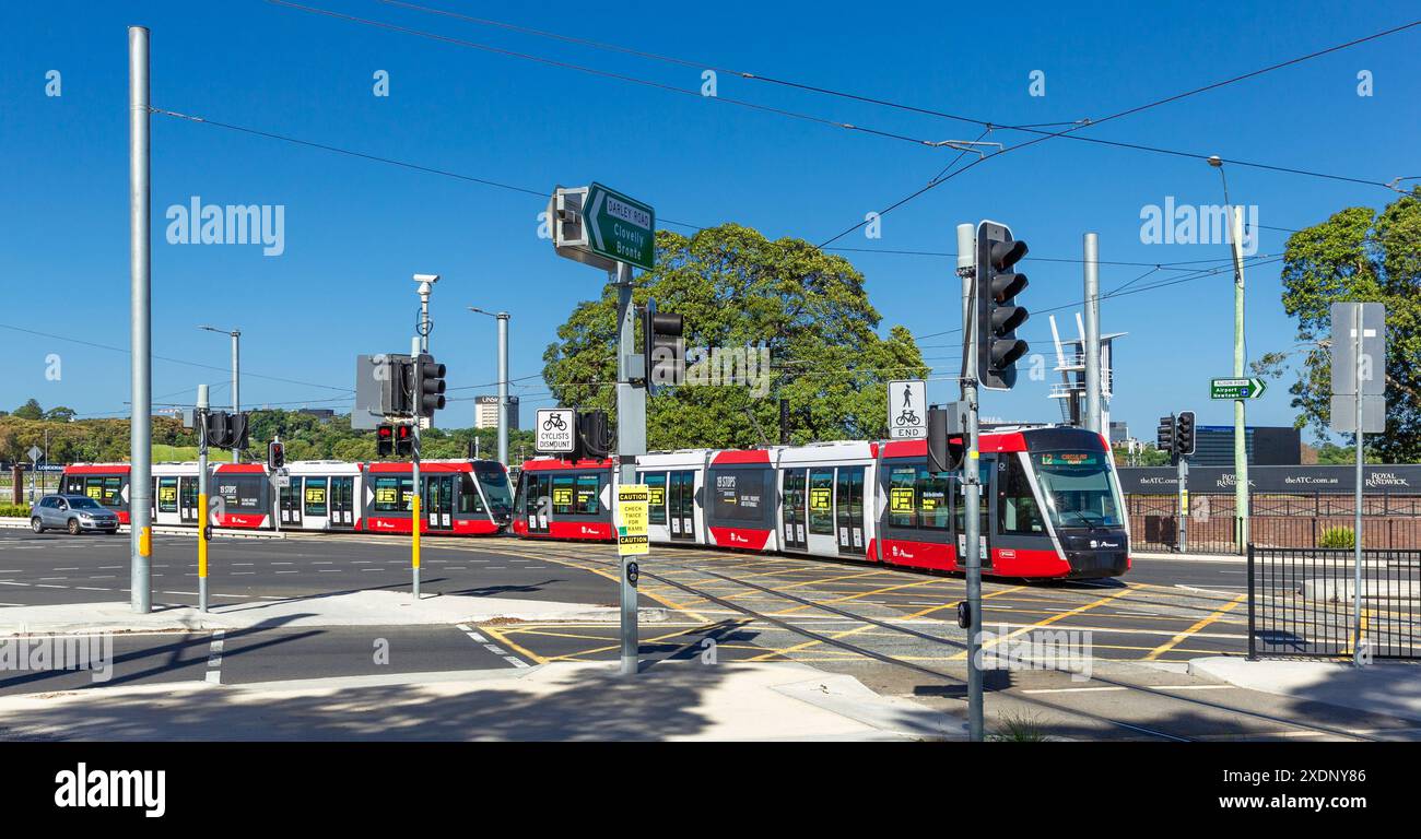 The L2 light rail tram system on Alison Road (at Darley Road) in ...