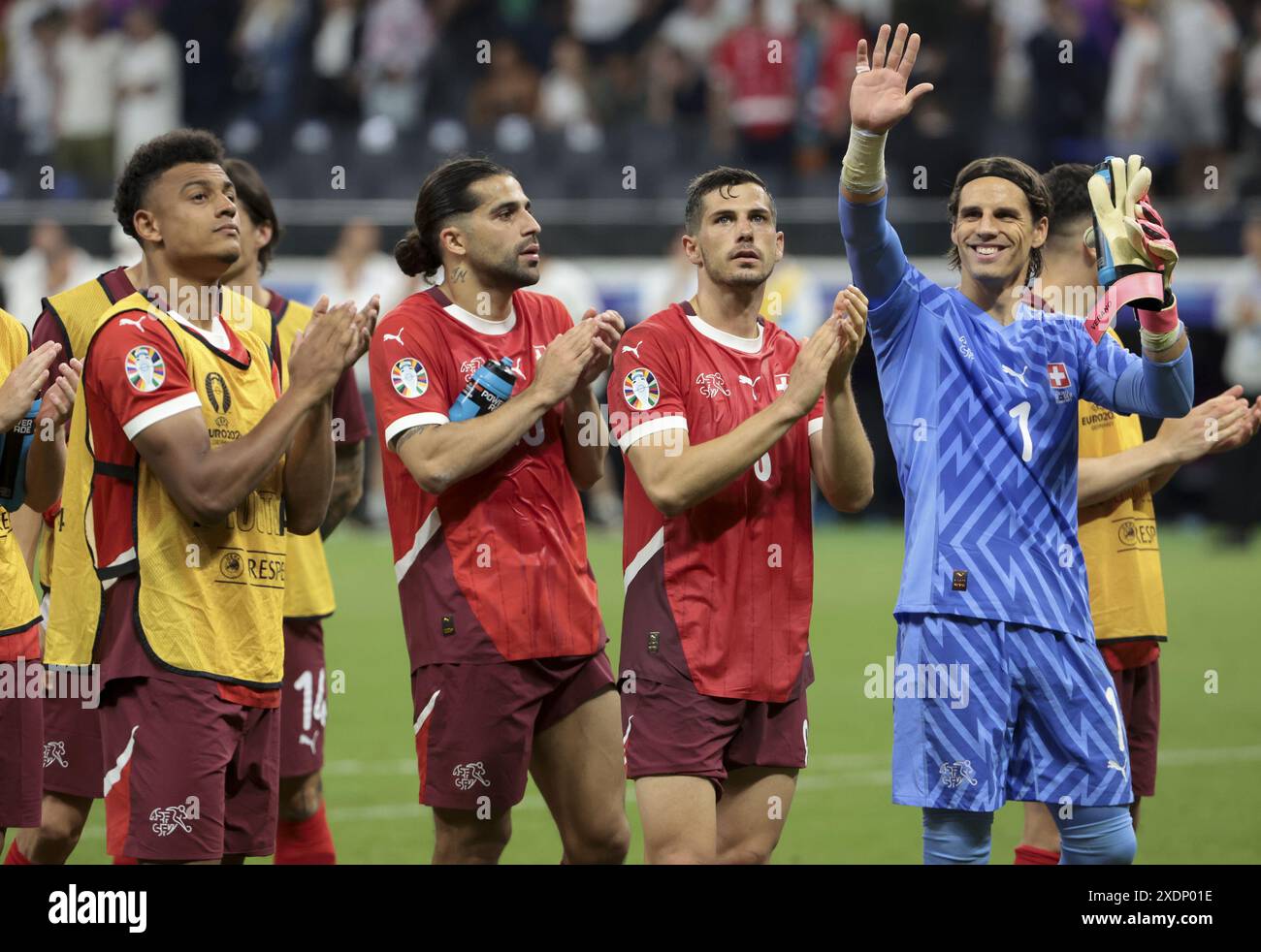Dan Ndoye, Ricardo Rodriguez, Remo Freuler, Switzerland goalkeeper Yann ...