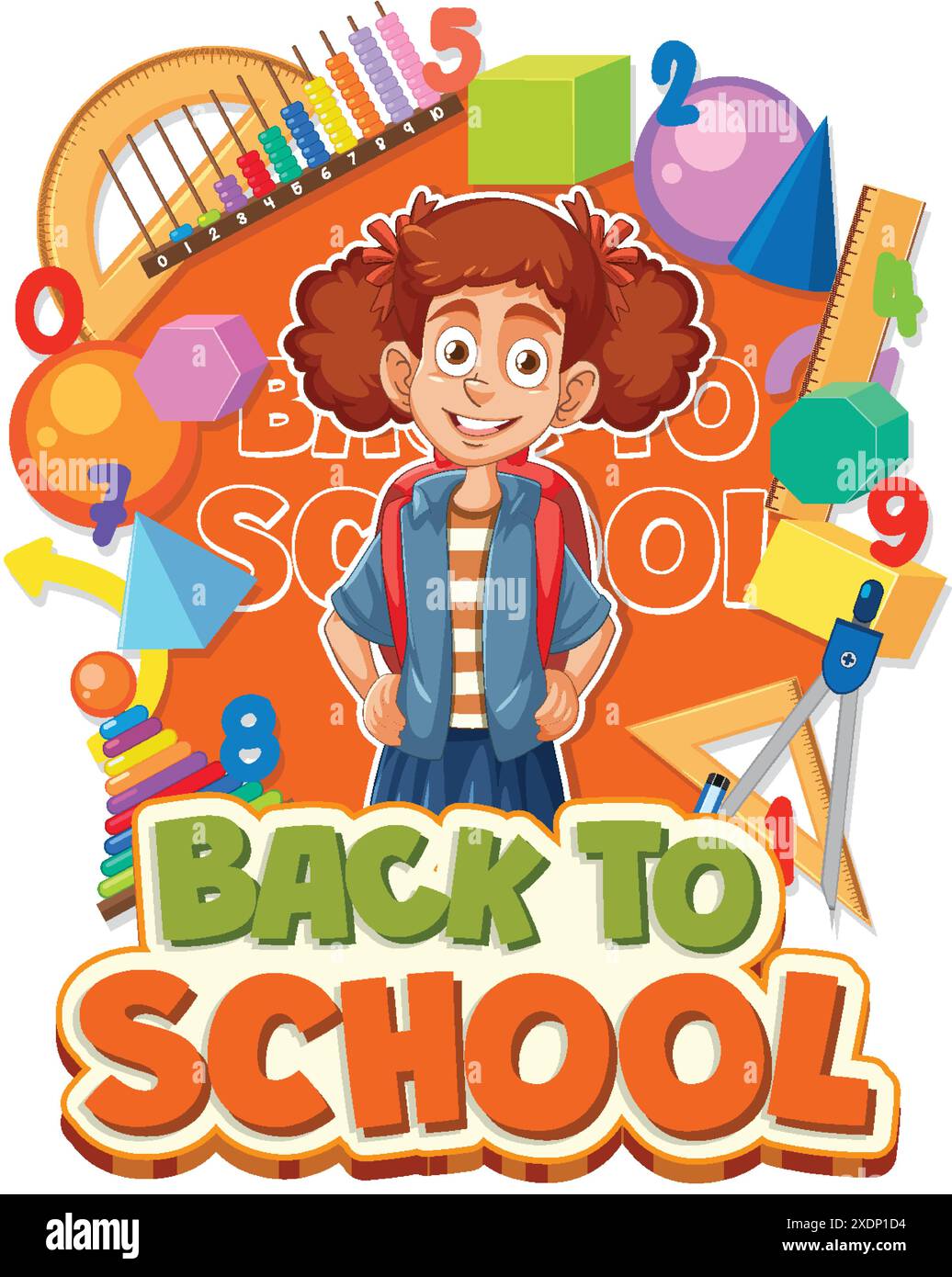 Excited student ready for new school year Stock Vector Image & Art - Alamy