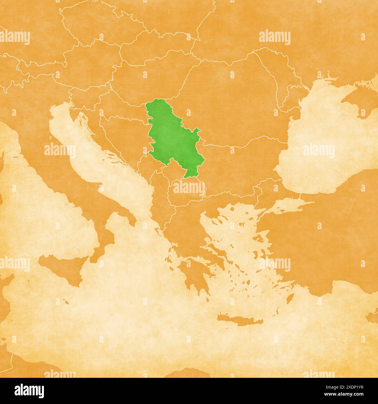Old serbia map hi-res stock photography and images - Alamy