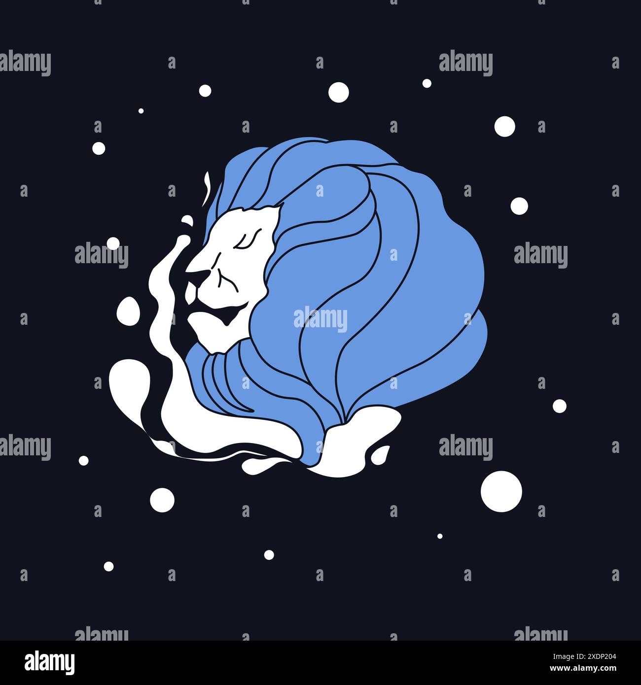 Leo Zodiac Sign Vector Illustration Stock Vector Image & Art - Alamy