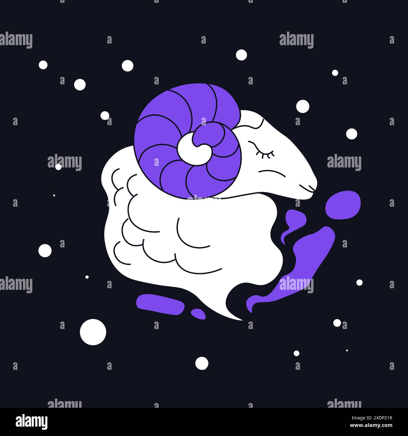 Aries Zodiac Sign Vector Illustration Stock Vector Image & Art - Alamy