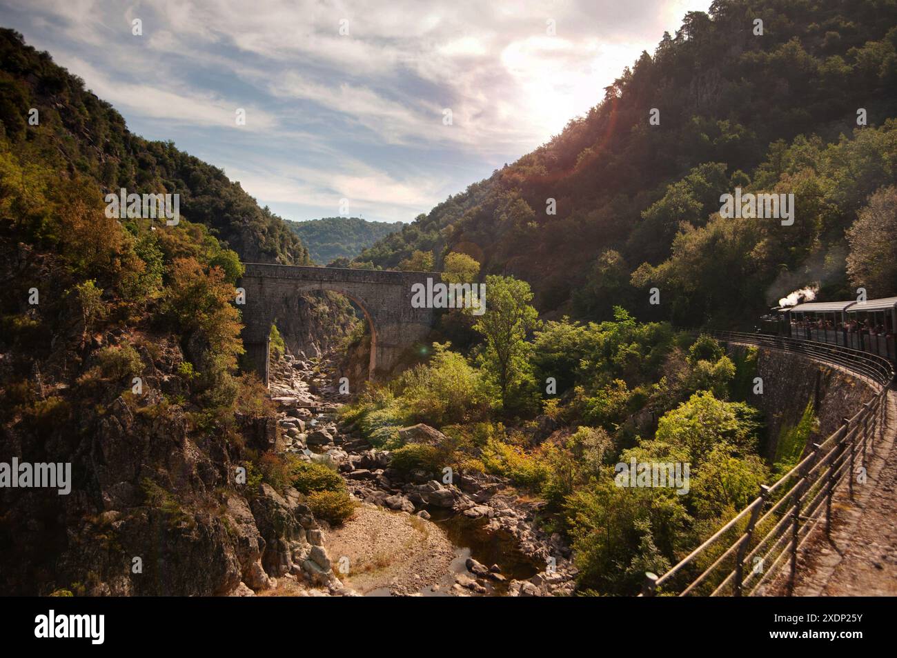 Bridge crossing the Gorges du Doux, Scenic railway, Chemin de Fer du ...