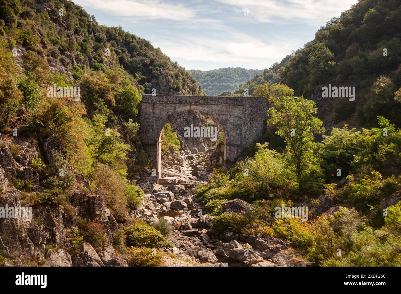 Bridge crossing the Gorges du Doux, Scenic railway, Chemin de Fer du ...