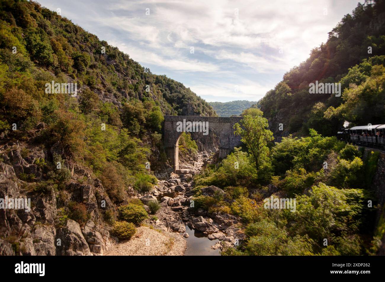 Bridge crossing the Gorges du Doux, Scenic railway, Chemin de Fer du ...