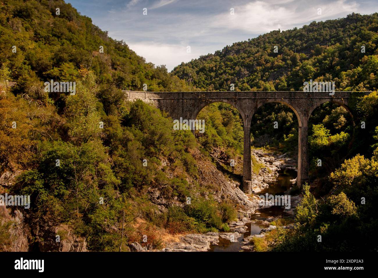 Bridge crossing the Gorges du Doux, Scenic railway, Chemin de Fer du ...