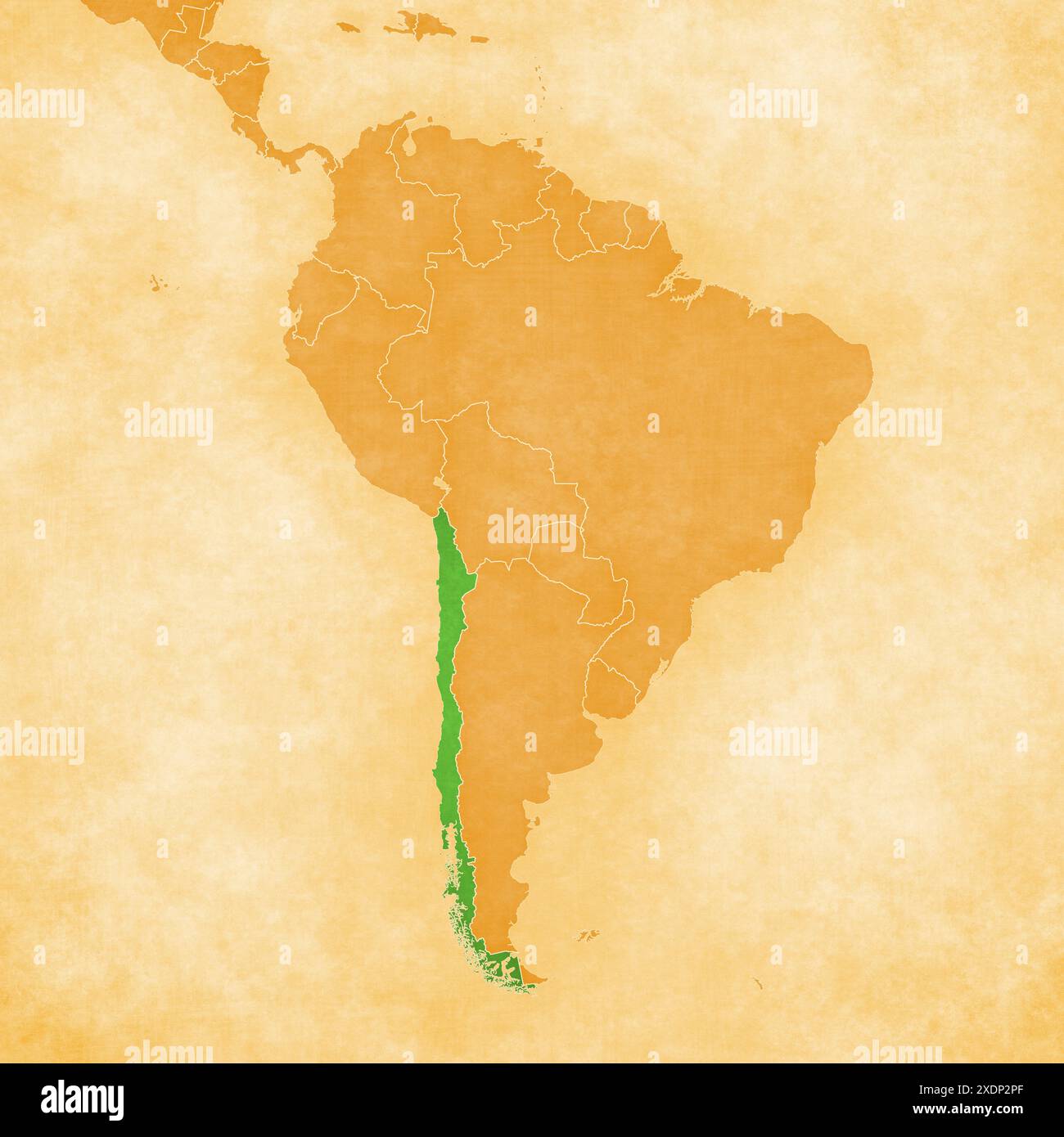 Old map of chile hi-res stock photography and images - Alamy