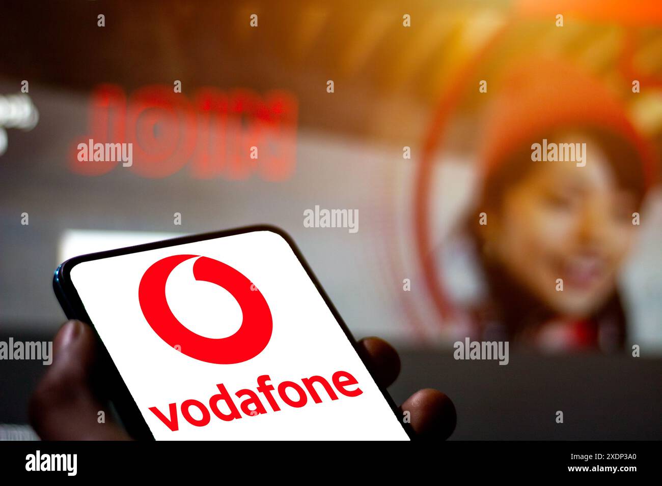 Photo illustration of a man's hand showing the logo of the British ...