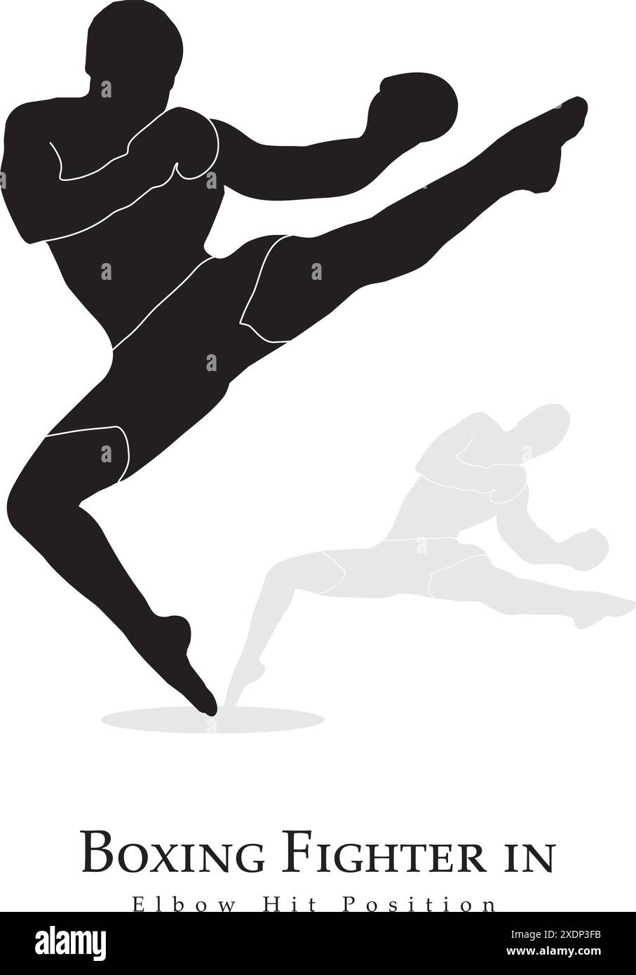 Boxing Position Pose vector silhouette Stock Vector Image & Art - Alamy