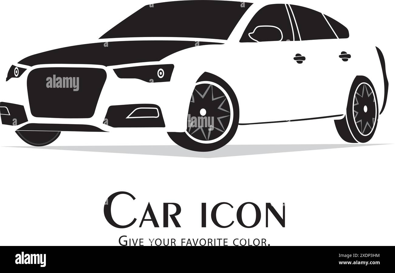 Car, Dream car, Unique car, stylish car, icon, vector Stock Vector ...