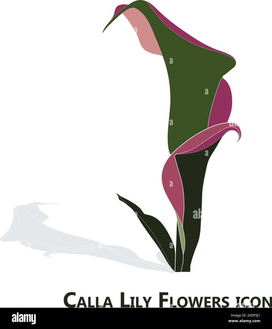 Pink lily flowers gift Stock Vector Images - Alamy