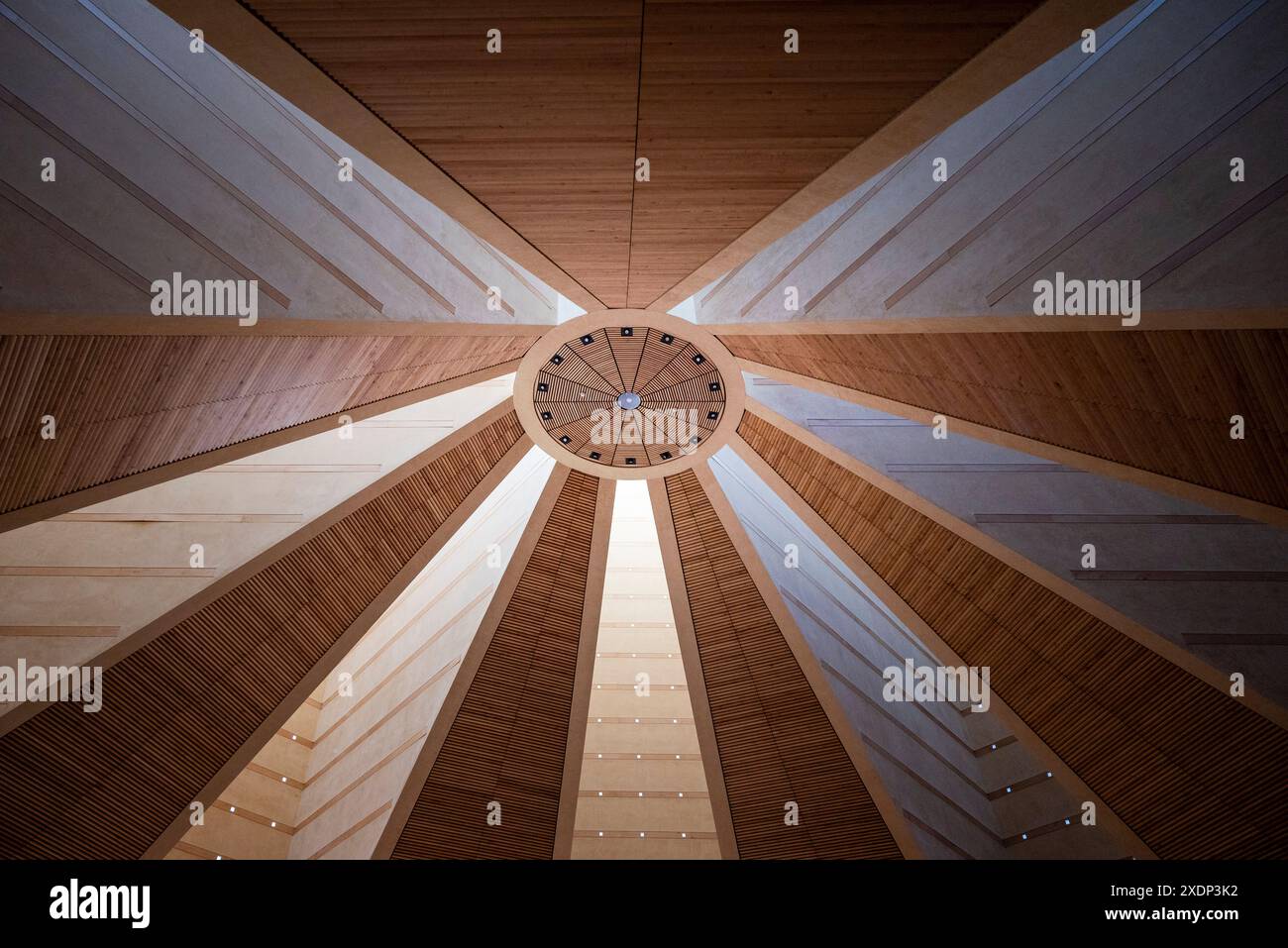 Graphic elements of church interior. Lines and light create geometric ...