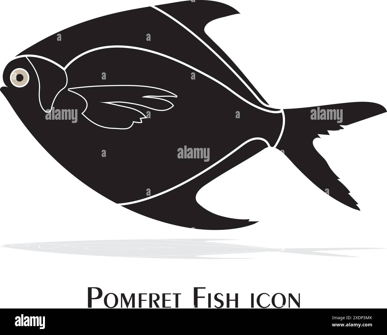 Silver pomfret Stock Vector Images - Alamy