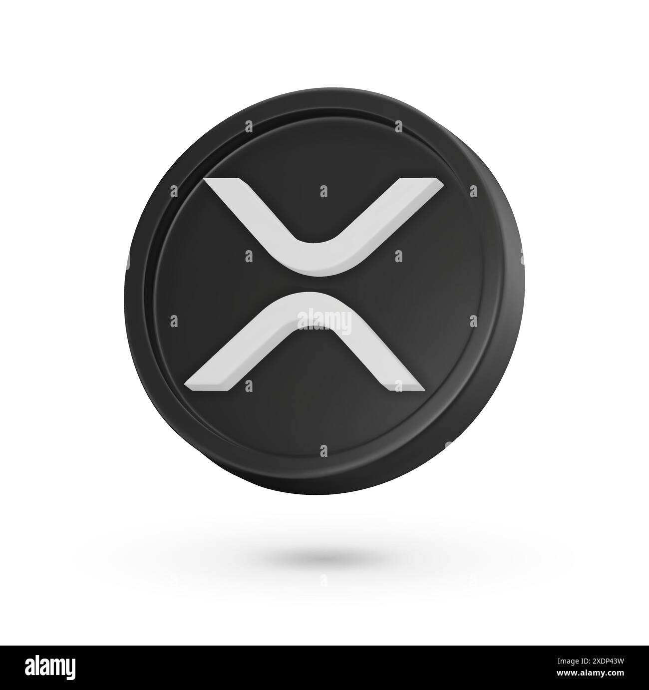 3D coin. Cryptocurrency symbol Ripple XPR. 3D Vector icon. Illustration ...