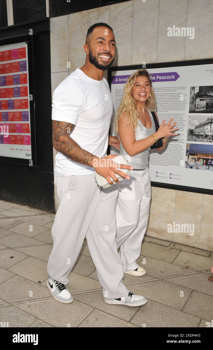 London, UK. 23rd June, 2024. Tyler West and Molly Rainford at the ...
